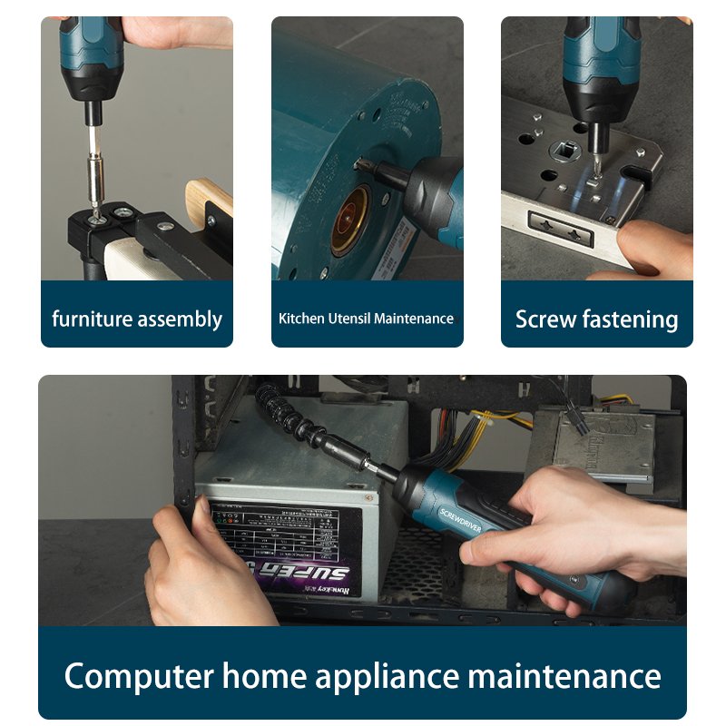 Torque Adjustment Straight Handle 3.6V Electric Screwdriver Small Multi ...