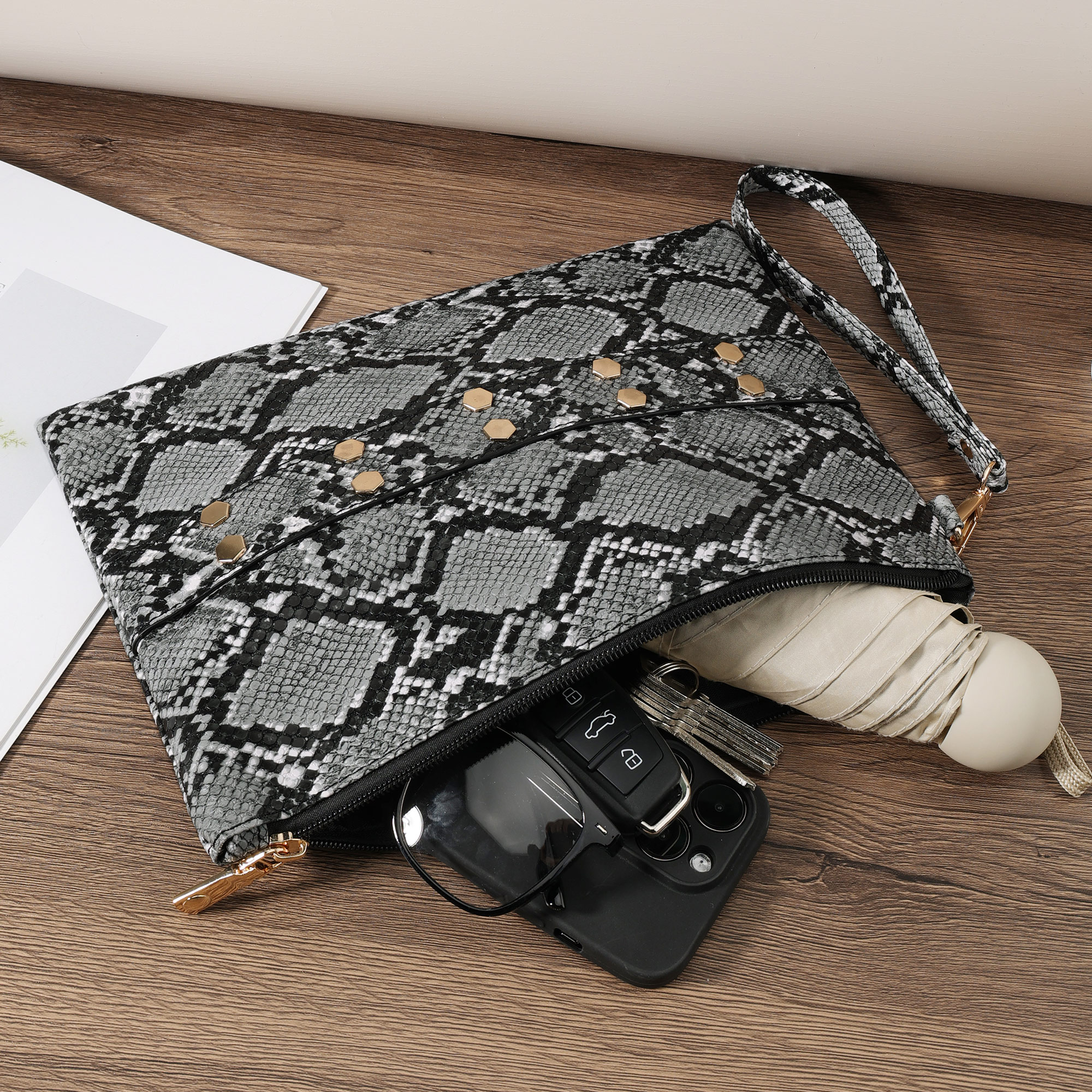 Fashion handbag and wrist file storage bag, fashion square handbag and ...