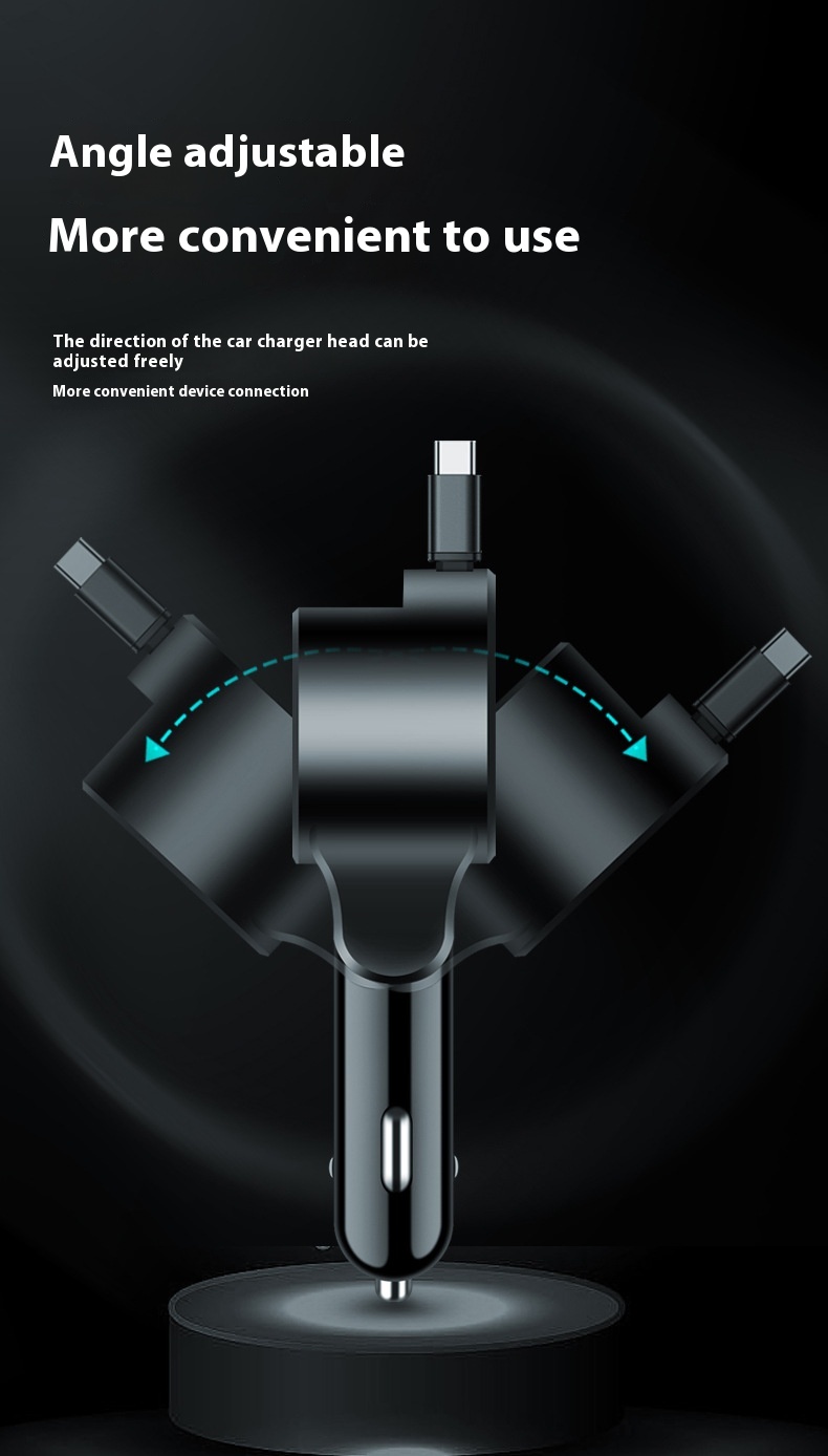 Telescopic Digital Display Super Fast Charger USB+PD30W+Type C Cable ...