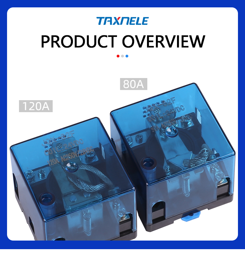 Power relay JQX-62F 1Z 120A High-power relay 12V 24VDC 220VAC Silver ...