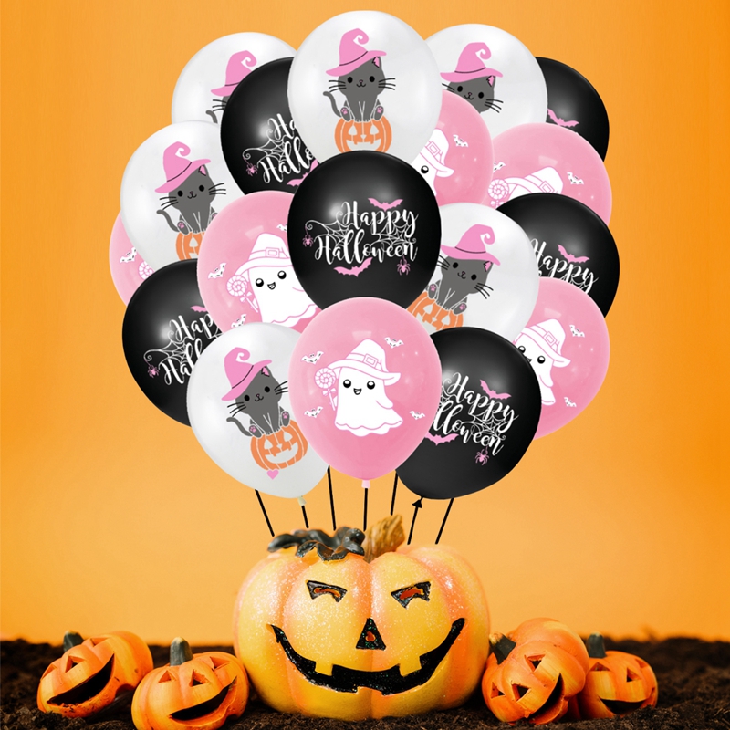 19pcs Red Black Balloons Halloween Decorations Trick or Treat Blood ...