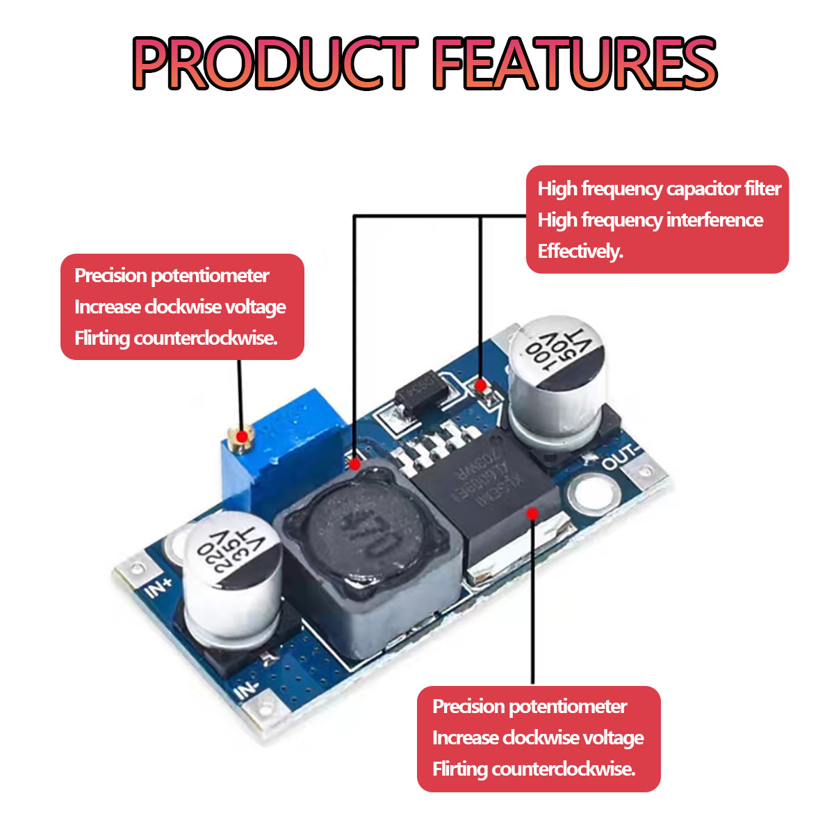 999DIY LM2596 LM2596s DC-DC Buck Step Down Converter with 7 Segment ...