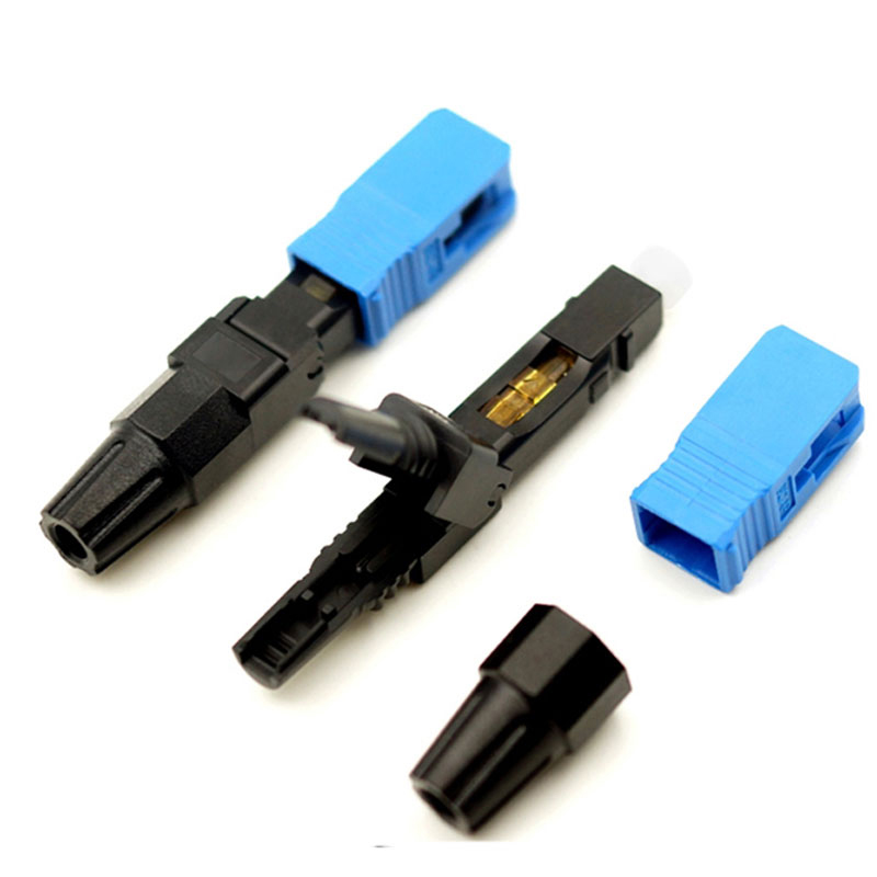 100pcs SC UPC APC Optic Fiber Quick Cold Fast Connector Embedded Fiber ...