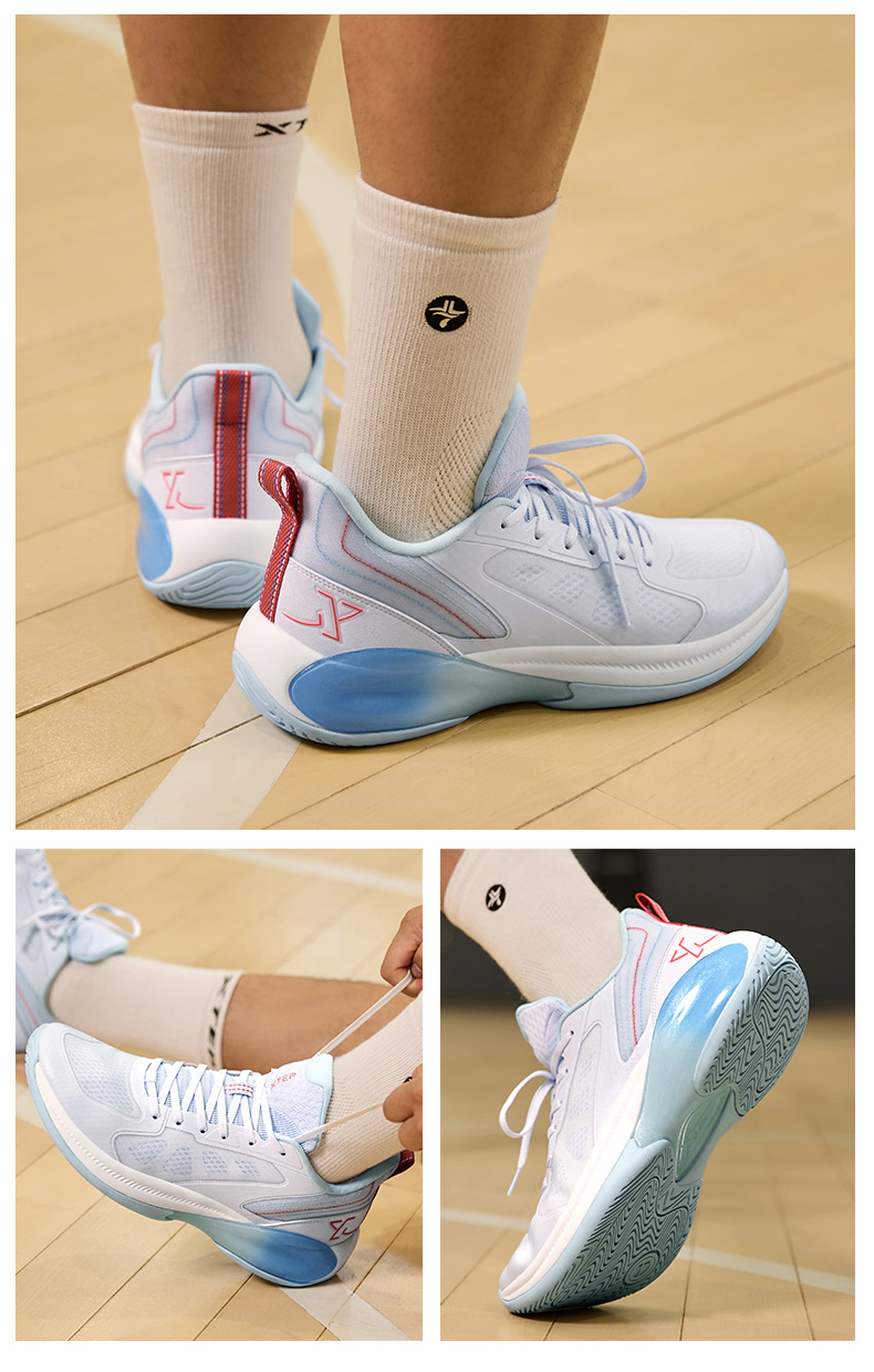 XTEP Shark Men Basketball Shoes Support Wear-resistant High-top ...