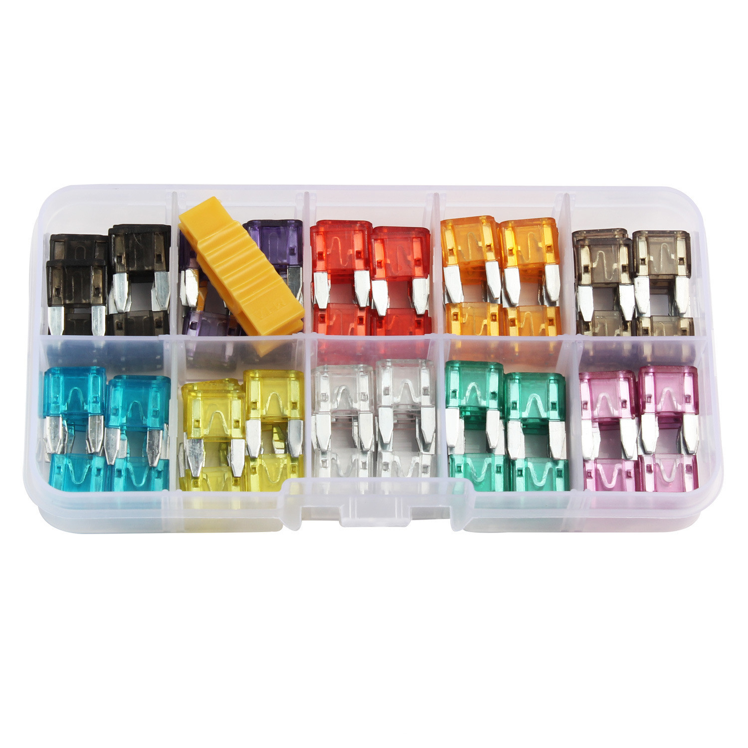 100/120PCS 32A aluminum small car fuses 6 different specifications have ...