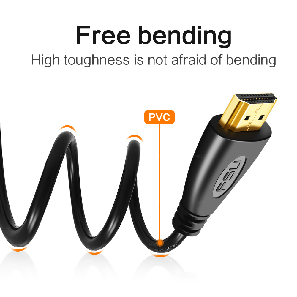 FSU 0.5m 1m 2m 3m 5m 8m HDMI-compatible Male To Male Cable Video Cables ...
