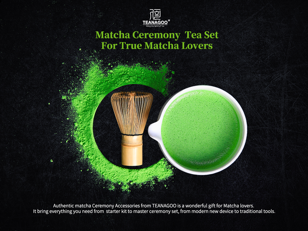 TEANAGOO Matcha Set Matcha Whisk Matcha Bowl with Pouring Spout Scoop ...