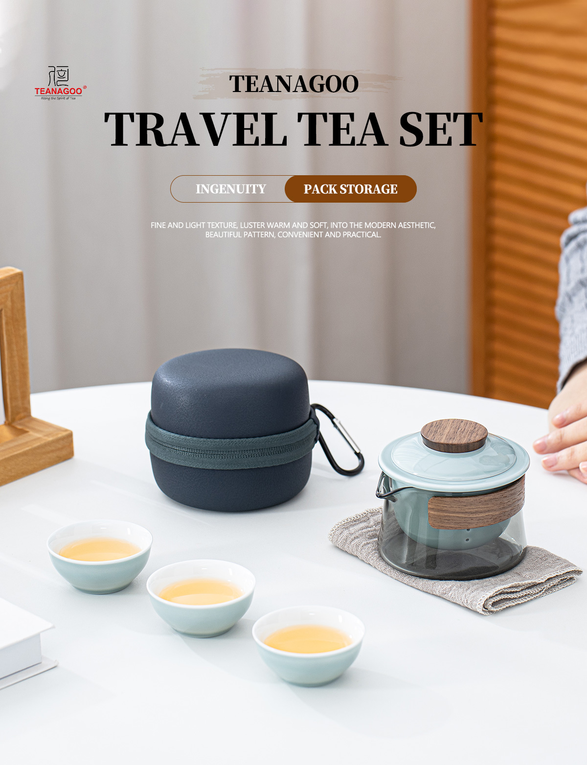 TEANAGOO Ceramic tea Coffee Cup Crack Cup Portable Tea Set Outdoor ...