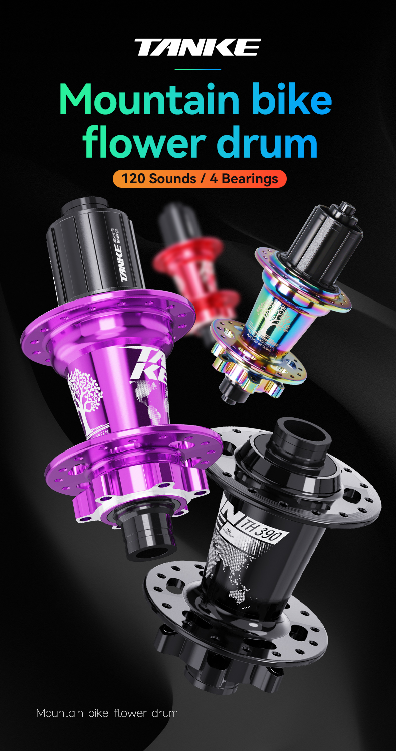 TANKE MTB Hub 6Paw 120 Sound 4Bearing 28 Holes 32 Holes-pink ...