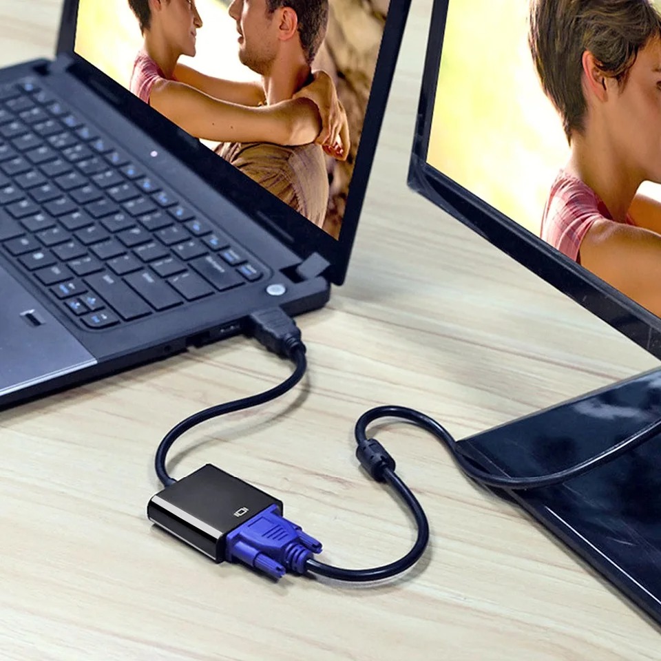 New HDMI to VGA Adapter Full 1080P HDTV Converter Cable for PC Laptop ...