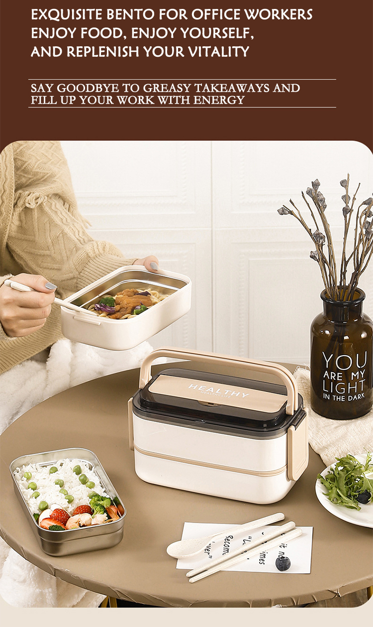 Imuto Portable Double Layer 304 Stainless Insulation Lunch Box ...
