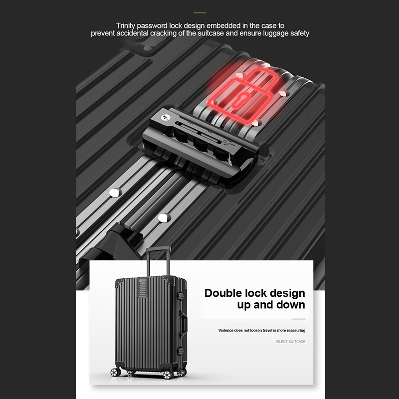 CHARLES X Luggage 20/24/26/28 inch suitcase Scratch Resistant Luggage ...