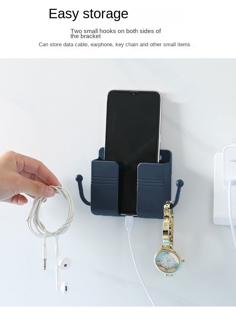 1pc Non perforated wall phone charging bracket for bathroom and kit ...