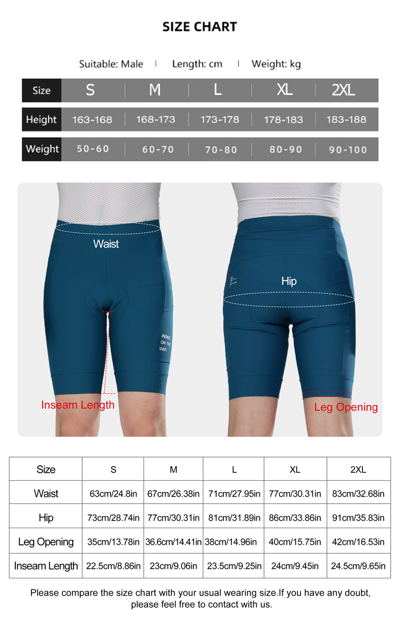 INBIKE New Summer Man Cycling Shorts with Pocket Breathable Men's Bike Pants Biking Clothing ...