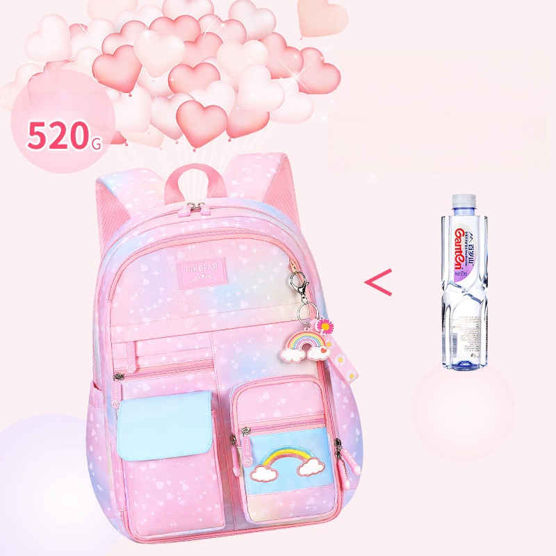 NEW Side Door Rainbow School Bag For kids Girl Waterproof Girls School ...