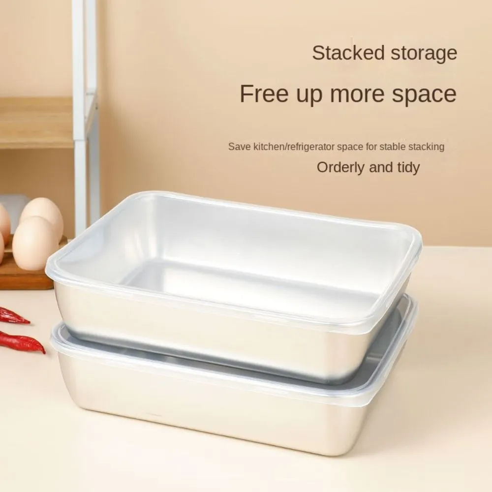 5PCS Stainless Steel Food Storage Container Fresh Keeping Box with ...
