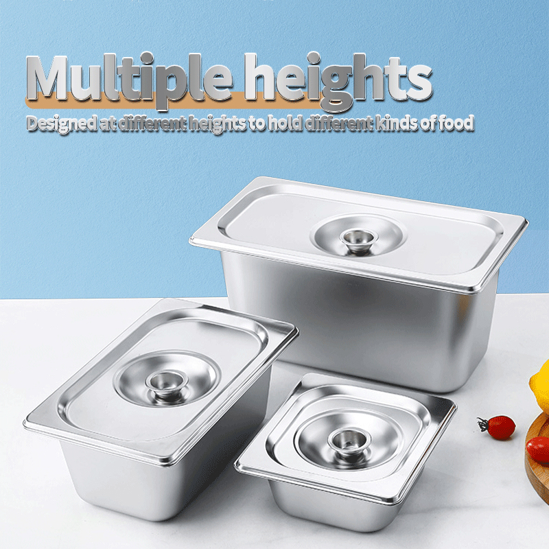 304 stainless steel hotel pan with cover buffet food storage with lid ...