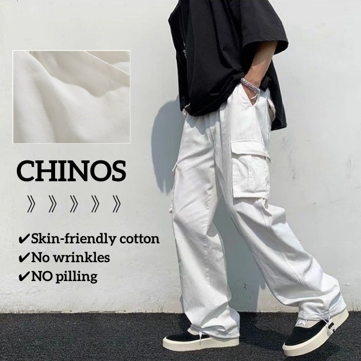BS [COD]Cargo Pants For Men Cargo Pants Loose Straight Sports Trousers ...