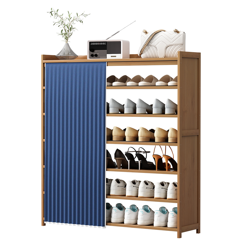 gooreestyle high-capacity bamboo shoe rack cabinet wooden storage ...