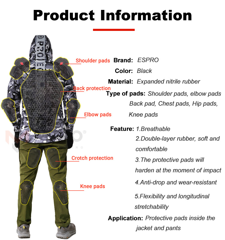 Espro Cycling Protective Equipment Motorcycle Jacket Embedded ...