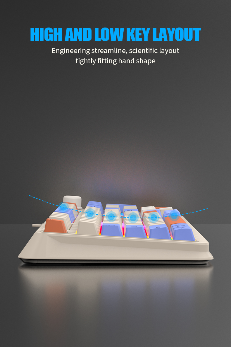 Backlit Gaming Mechanical Keyboard Gamer RGB Mechanic Kit USB Wired PC ...
