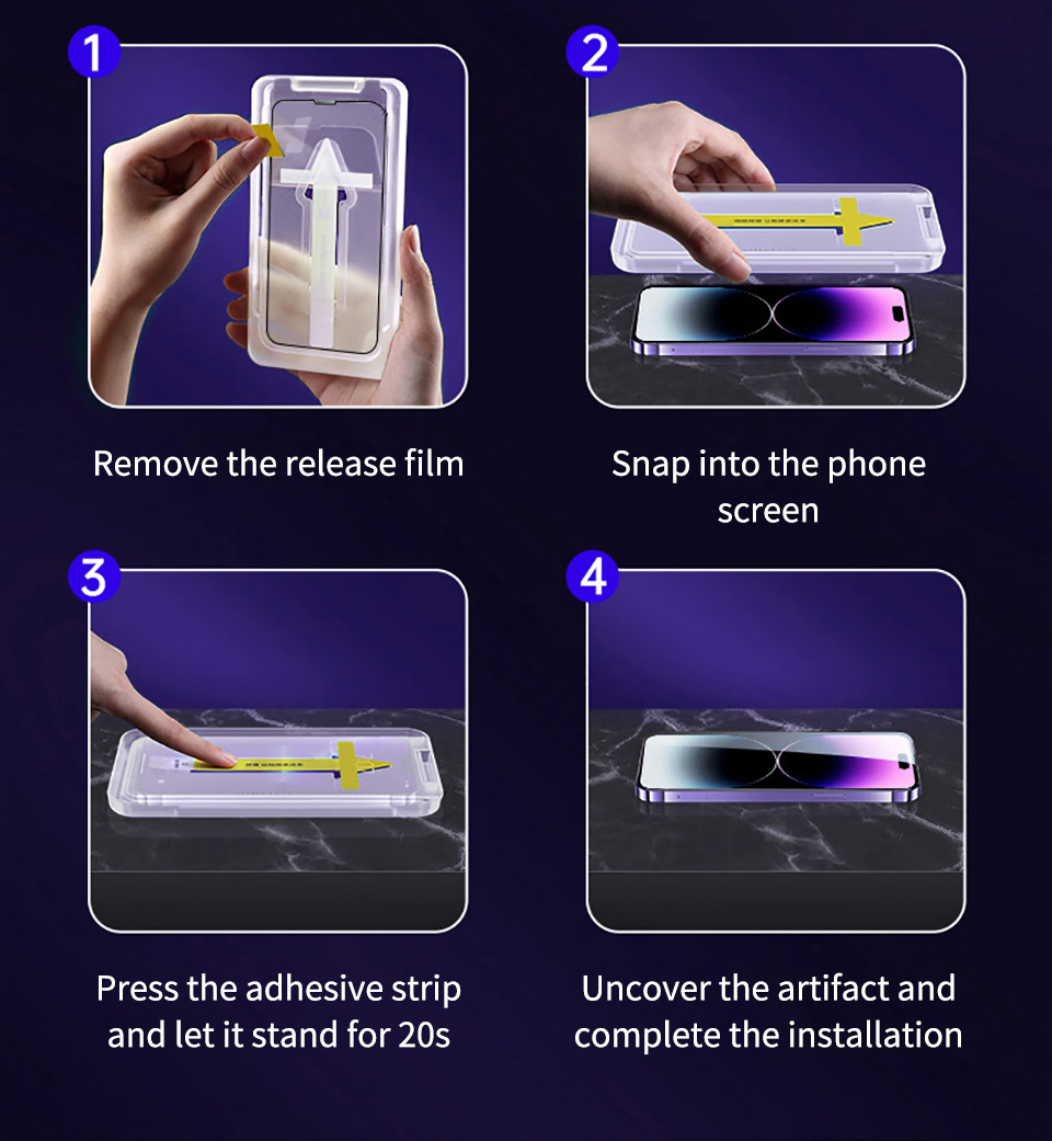 One-Click Installation Anti-Spy Full Cover Screen Protector Huawei Y7A ...