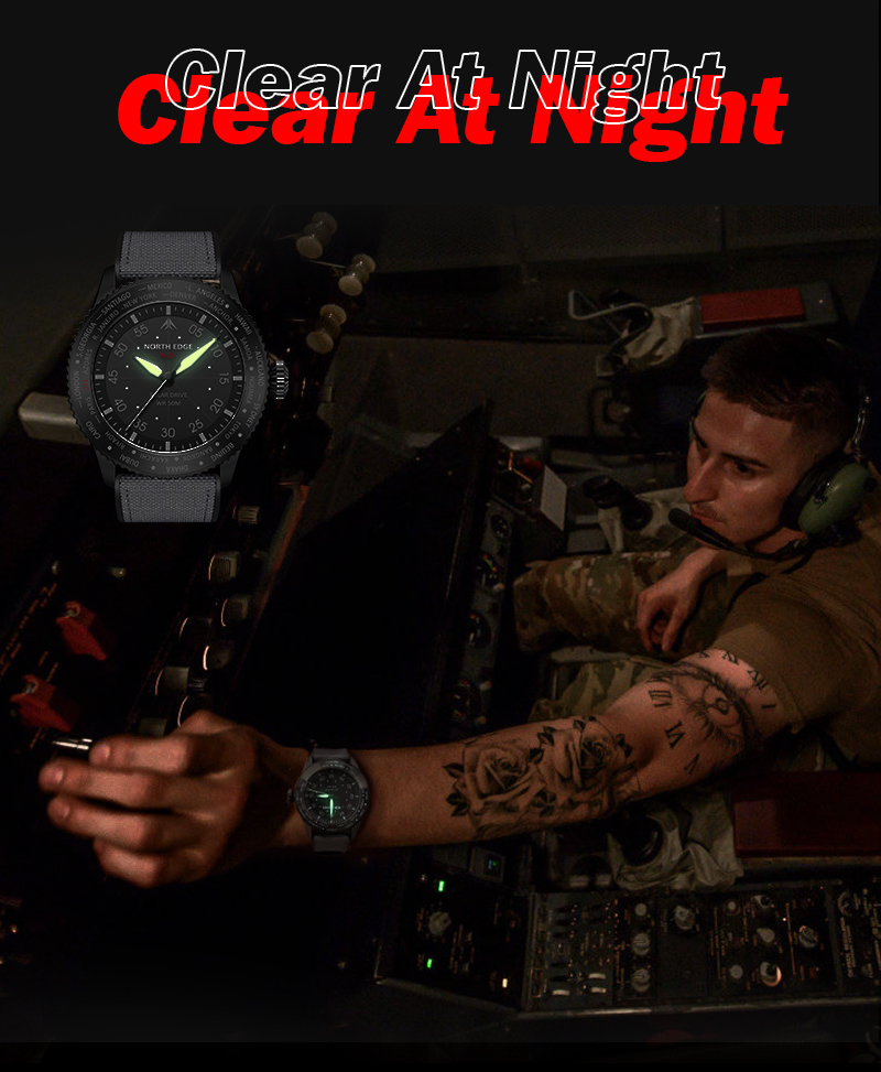 NORTH EDGE Mach Solar Rechargeable Stainless Steel Waterproof Men's ...