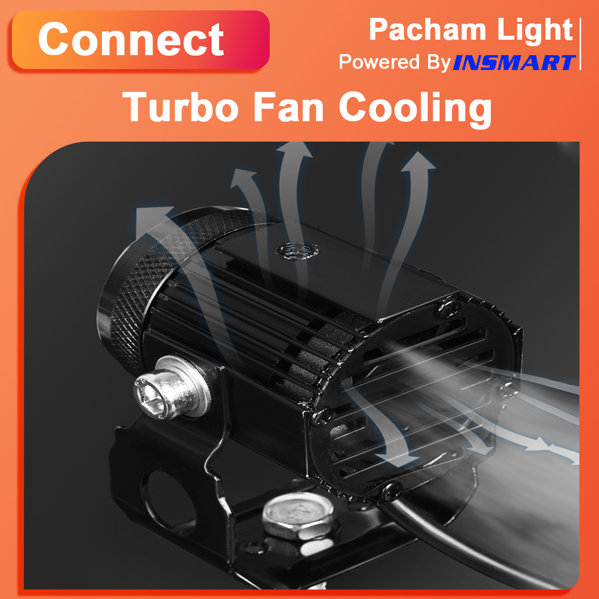 【Domino Switch】PECHAM 60W Turbo Fan Cool 4 Mode Blinker Mini Driving Light V7 Mdl with real led ...