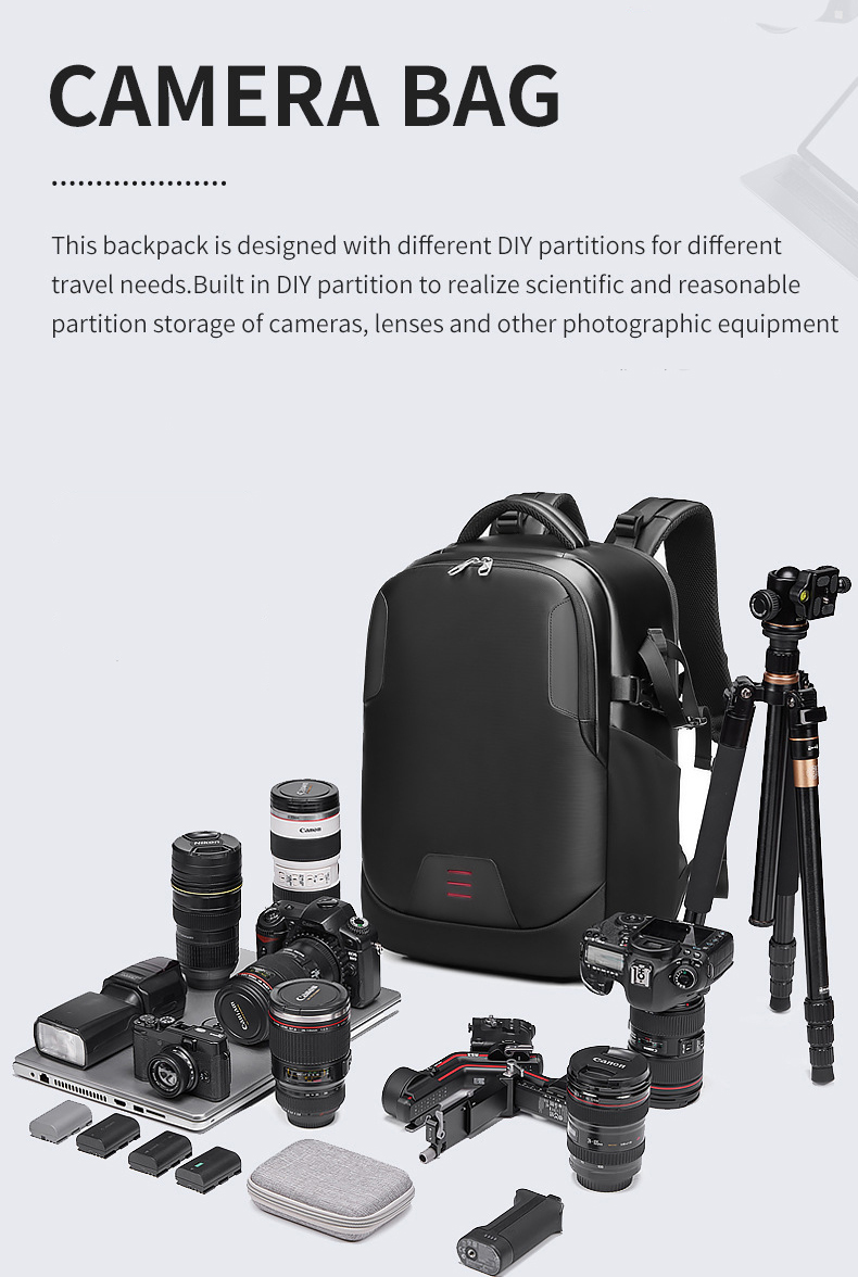 OUTWALK Large Capacity Camera backpack Digital Dslr Bag Waterproof ...