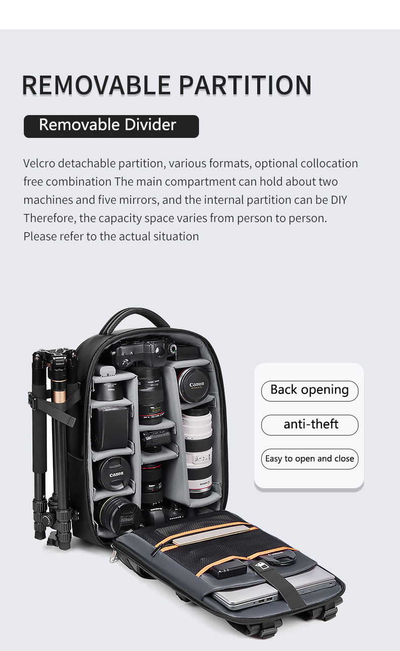 OUTWALK Large Capacity Camera backpack Digital Dslr Bag Waterproof ...