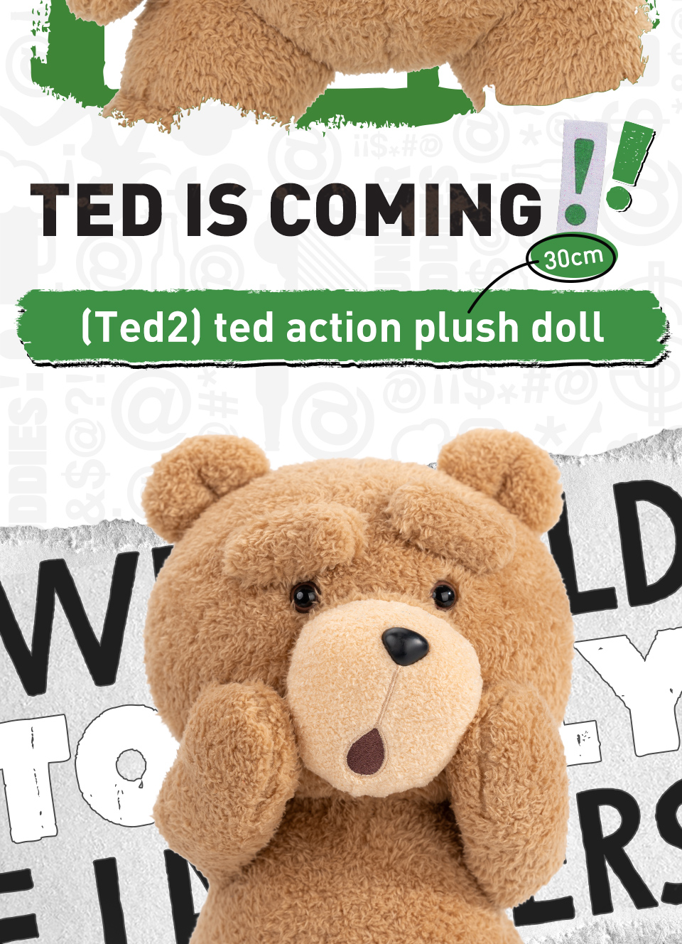 POP MART (Ted2) ted action plush doll | Shopee Philippines