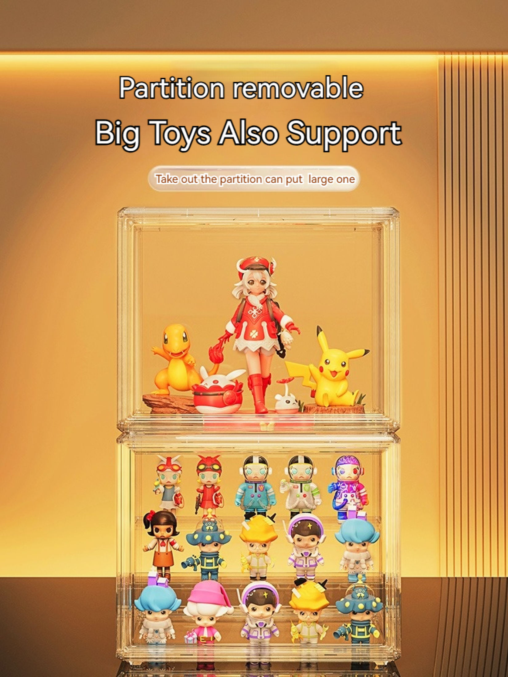 DEEYO Fully Transparent Acrylic Storage Bag Magnetic Acrylic Toy ...