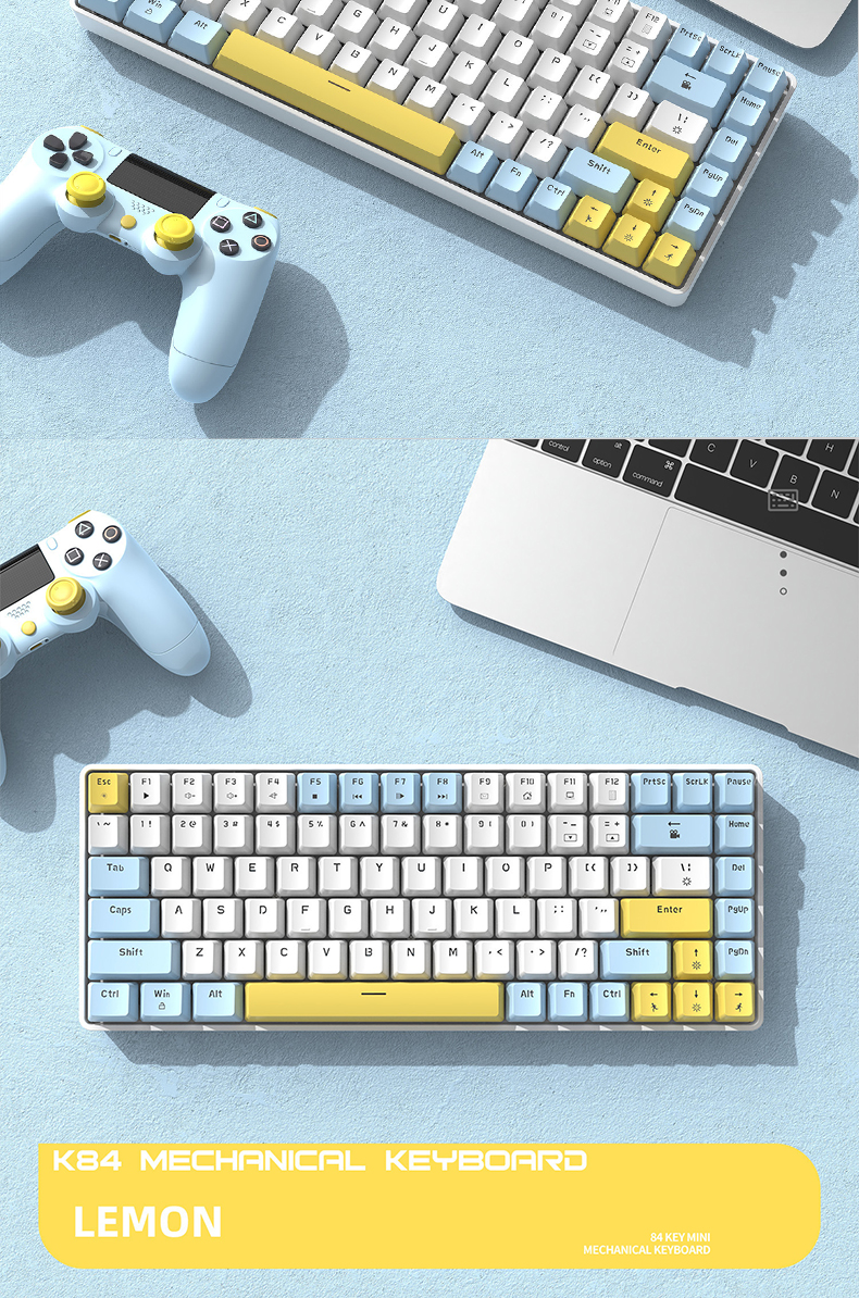 ZIYOULANG K84 Mechanical Keyboard Laptop Wired Work Game Luminous ...