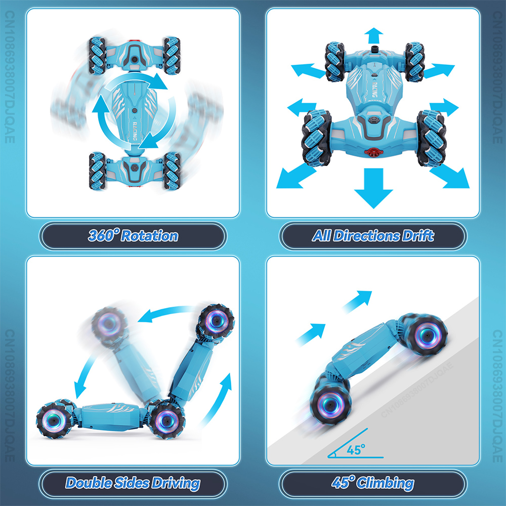 1:16 RC Stunt Car Remote Control Watch Gesture Sensor Deformable ...