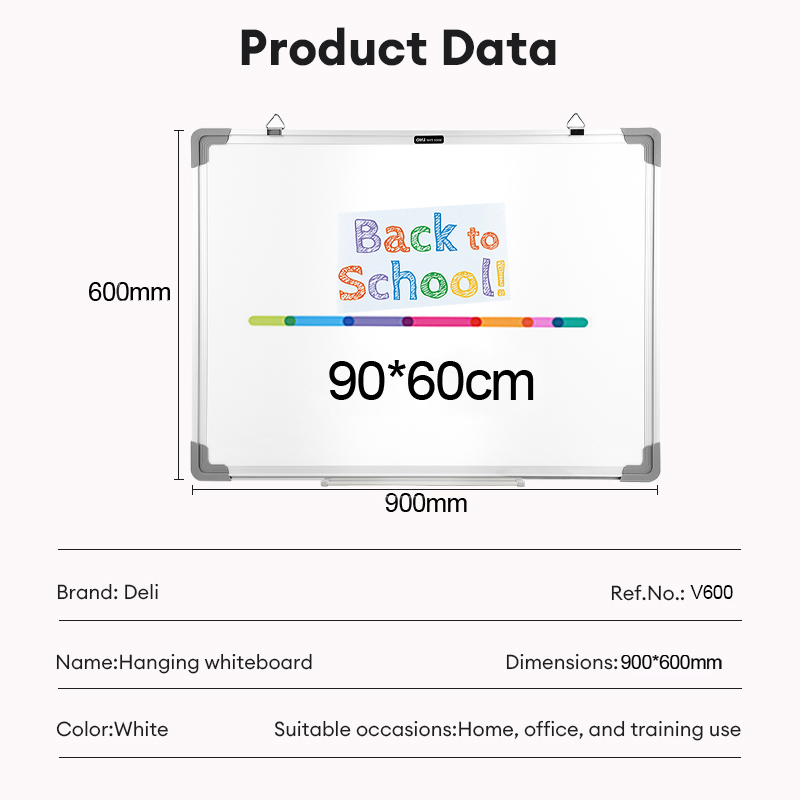 Deli Teaching Whiteboard 60*90cm & 45*60cm & 120*90cm Whiteboard Office ...