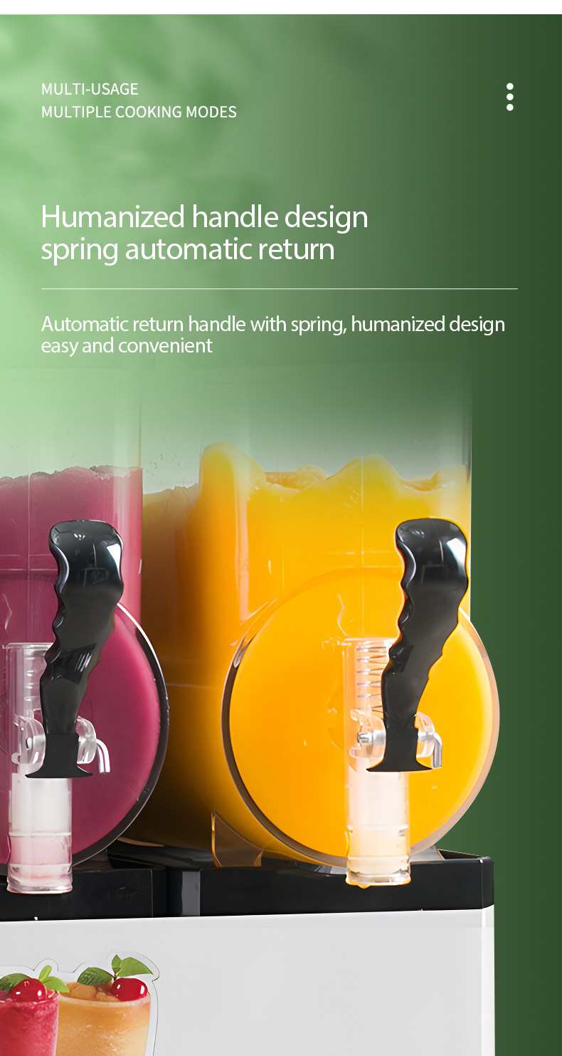 Stainless steel slush machine, milk tea shop, double cylinder juice ...