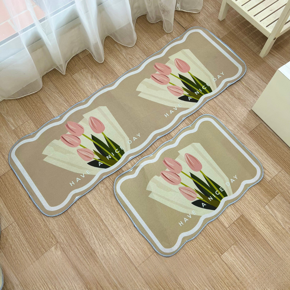 Crystal Velvet Sunflower Absorbent Bathroom Floor Mat Porch Balcony ...