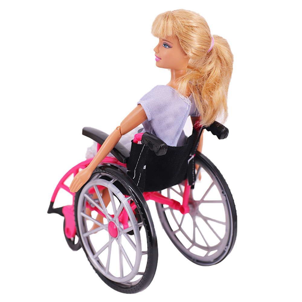 Barbie Doll Miniature Wheelchair Crutches Folding Wheelchair Toy ...
