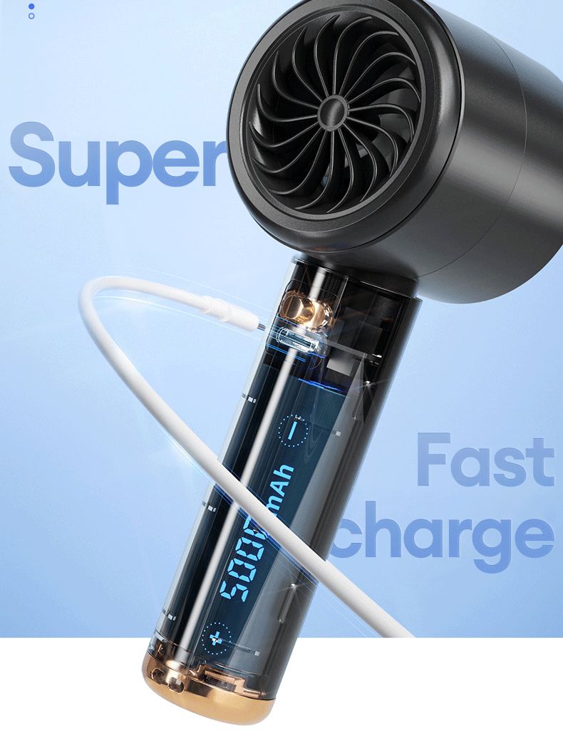 Morui High Quality Handheld Fan 10000mAh Digital Power Display Electric ...