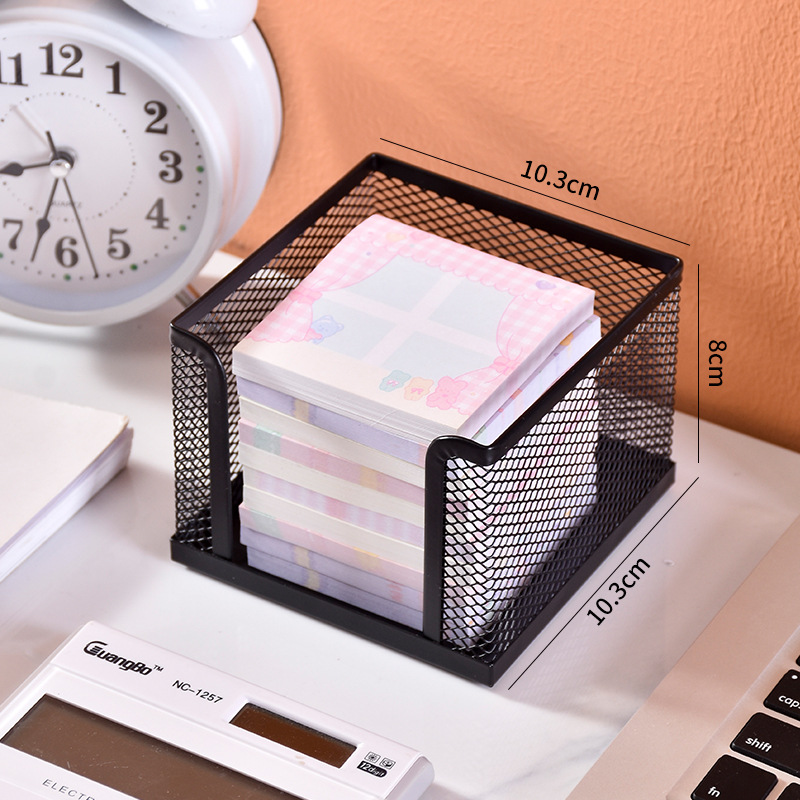 Mesh Memo Holder, Black Metal Mesh Sticky Note Holder for Pen, Pencil ...