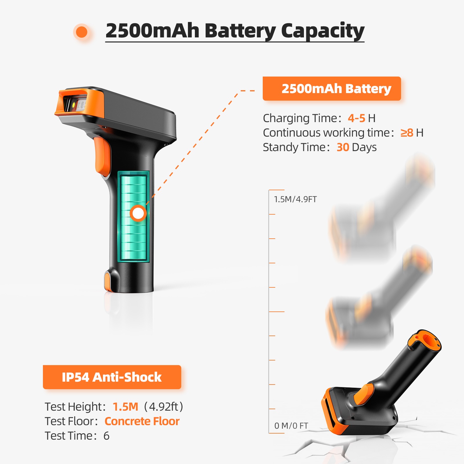 Eyoyo 2D Barcode Scanner QR Code Screen Reader with Base 3-in-1 Via ...