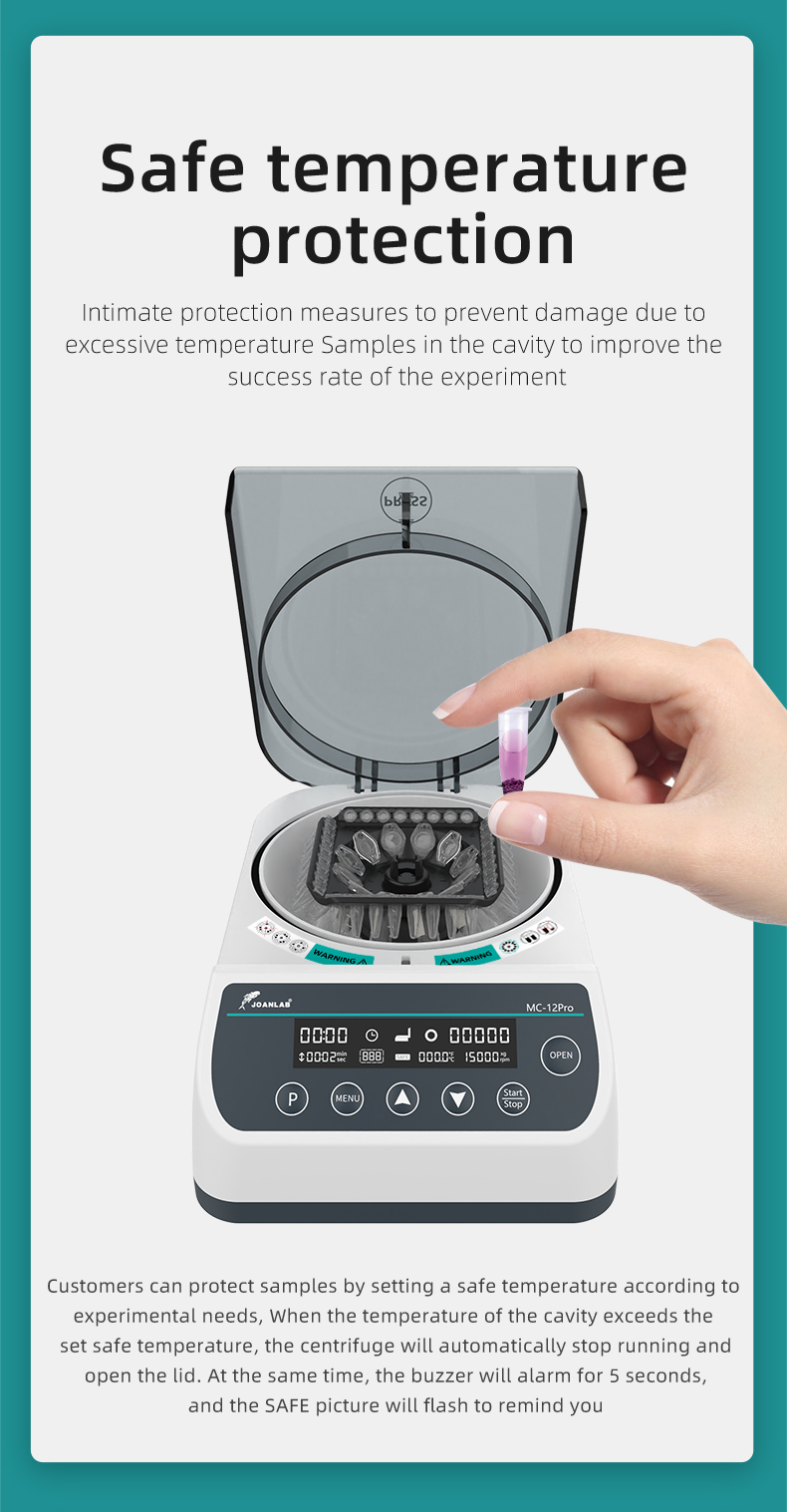JOANLAB Pcr Micro Centrifuge Machine Digital High-speed Prp Plasma Centrifuge Lab 12000rpm 0.2/0 ...