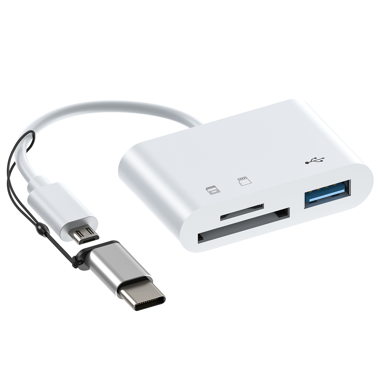 Multi Port Hub 3 In1 Converter Type-c To USB C A OTG Adapter TF SD ...