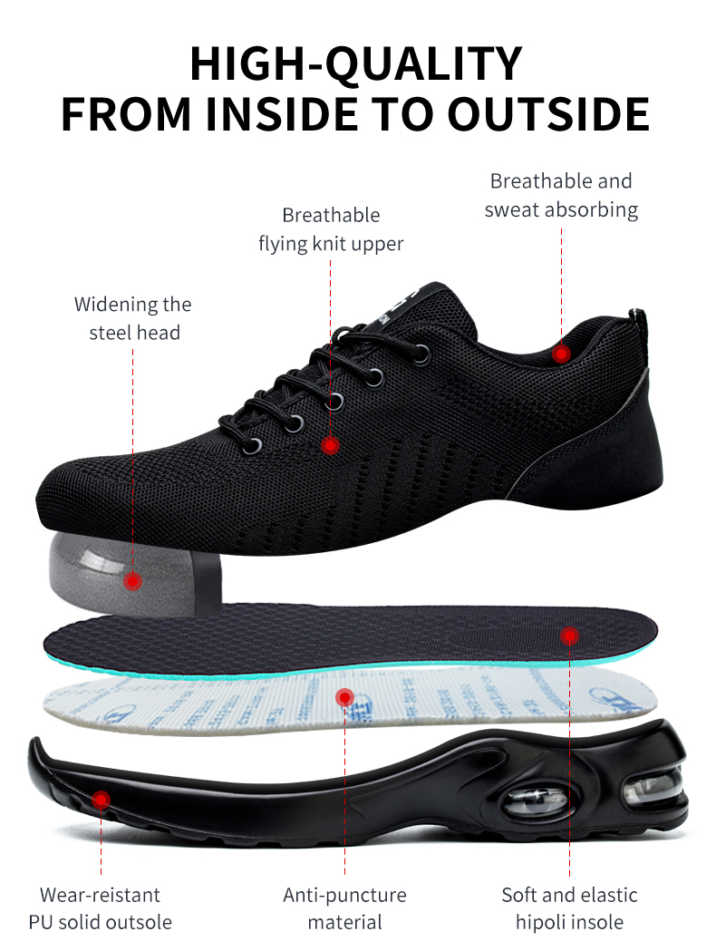 【READY STOCK】Safety Shoes Steel Toe Cap Shoes Air cushioned Shoes ...