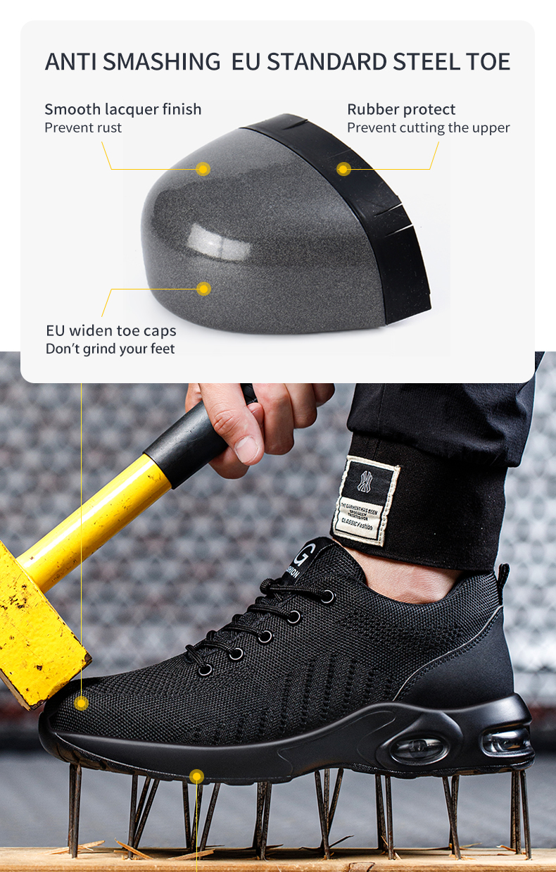 【READY STOCK】Safety Shoes Steel Toe Cap Shoes Air cushioned Shoes ...