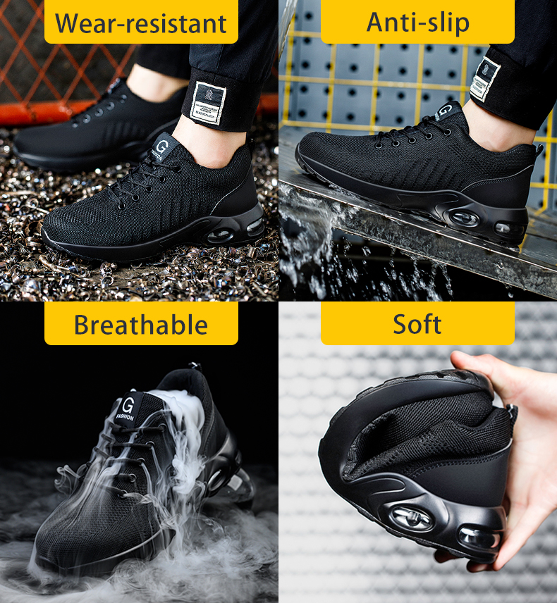 【READY STOCK】Safety Shoes Steel Toe Cap Shoes Air cushioned Shoes ...