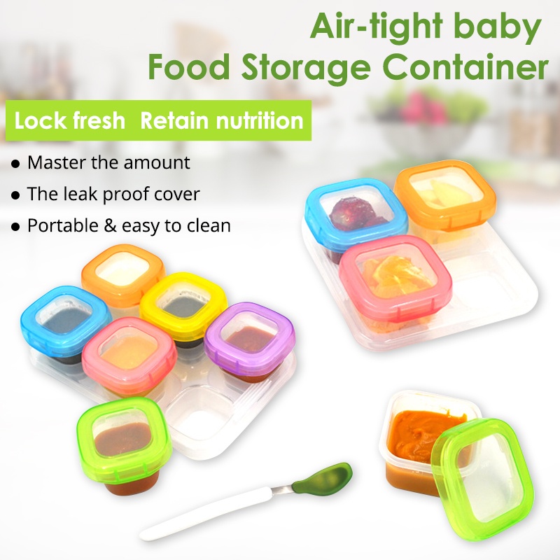 Baby Food Freezer Storage Container with Organizer Tray BPA Free 4/6 ...