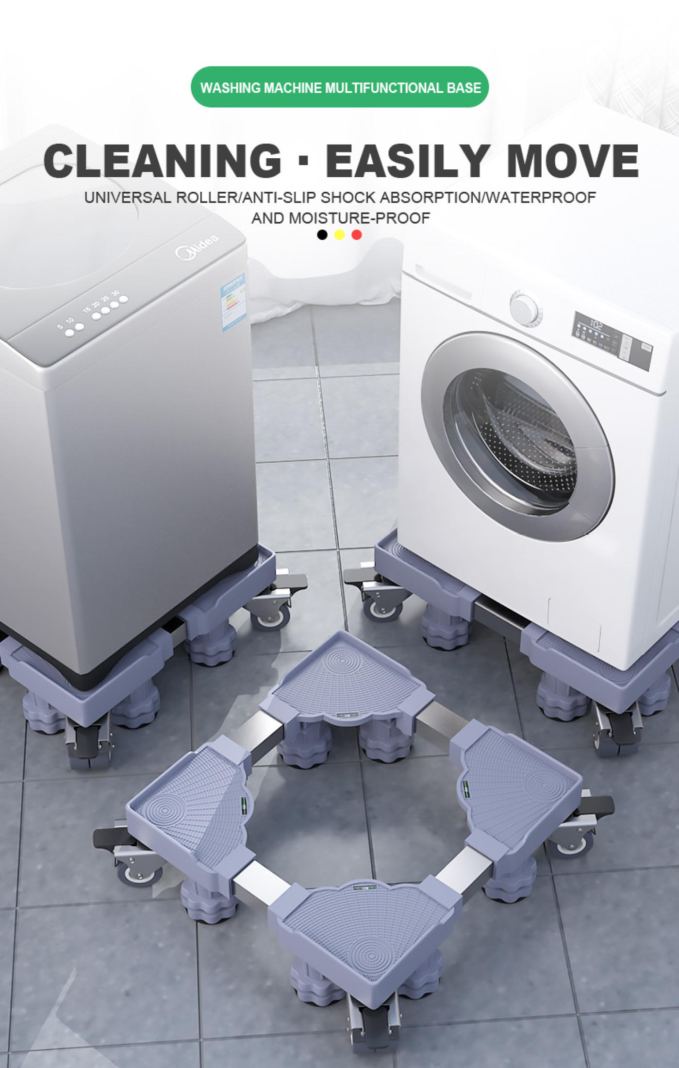 Bren Washing Machine Stand with Wheels Refrigerator Stand Heavy Duty ...