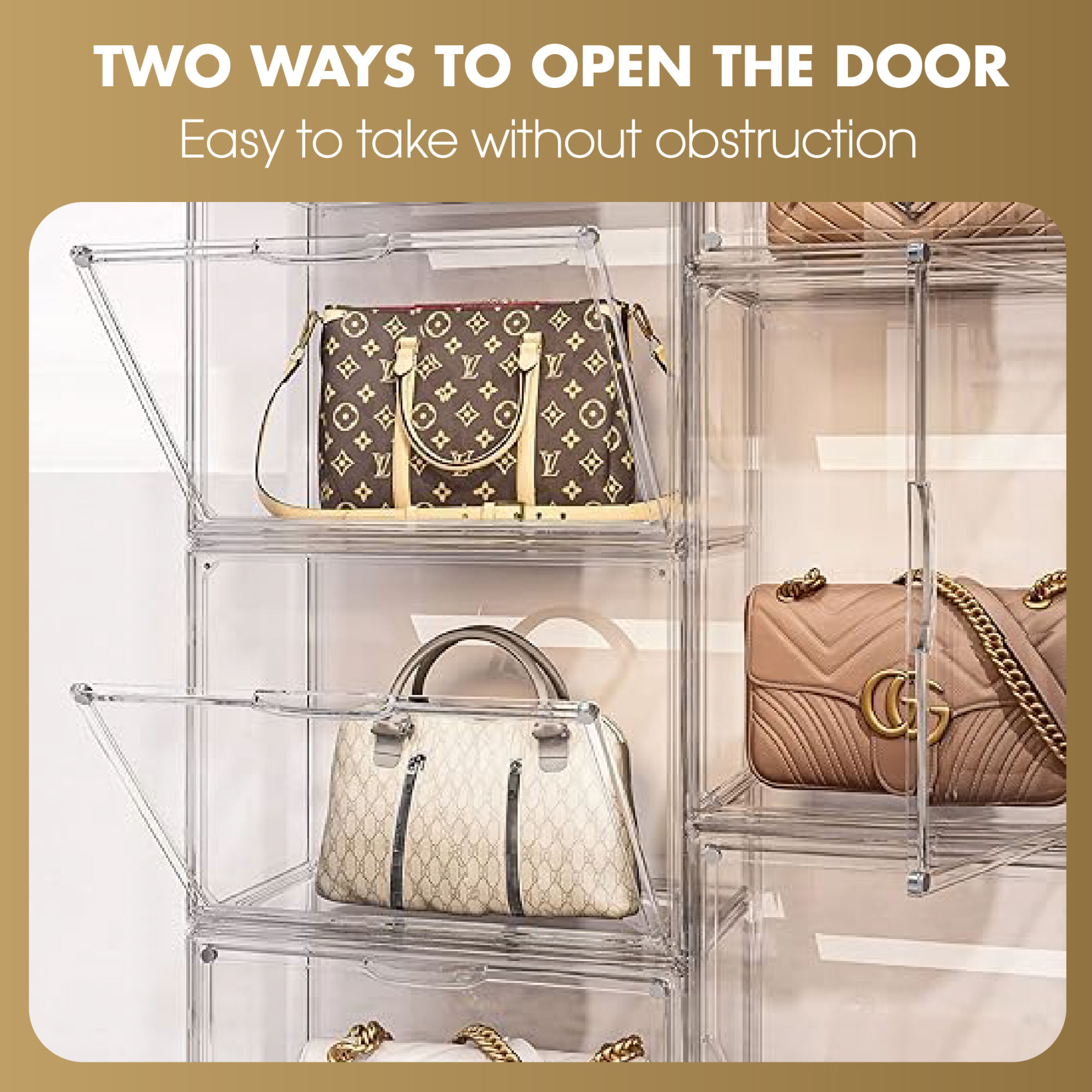 Bren Acrylic Bag Storage Oragnizer Toy Display Case Transparent Box ...