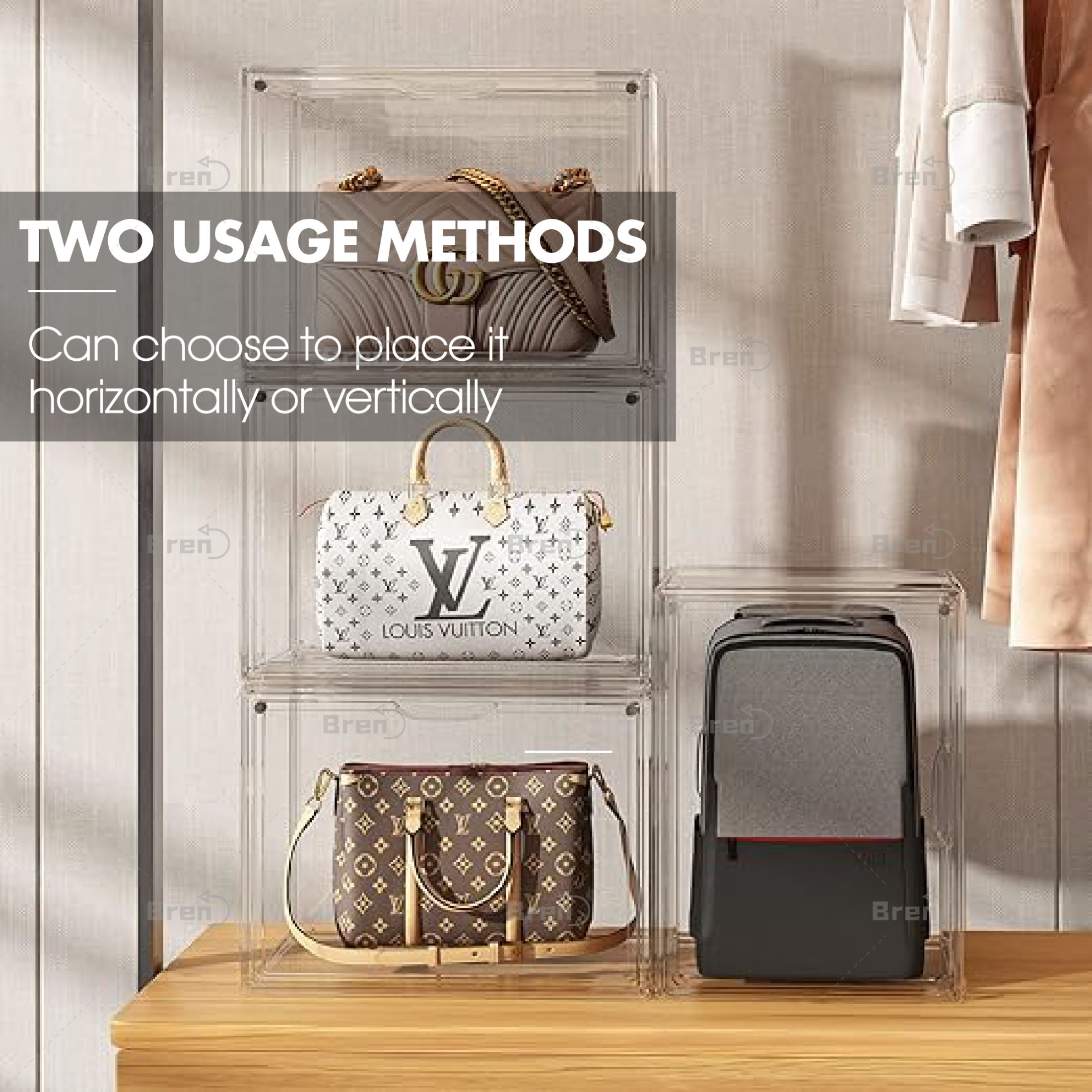 Bren Acrylic Bag Storage Oragnizer Toy Display Case Transparent Box ...